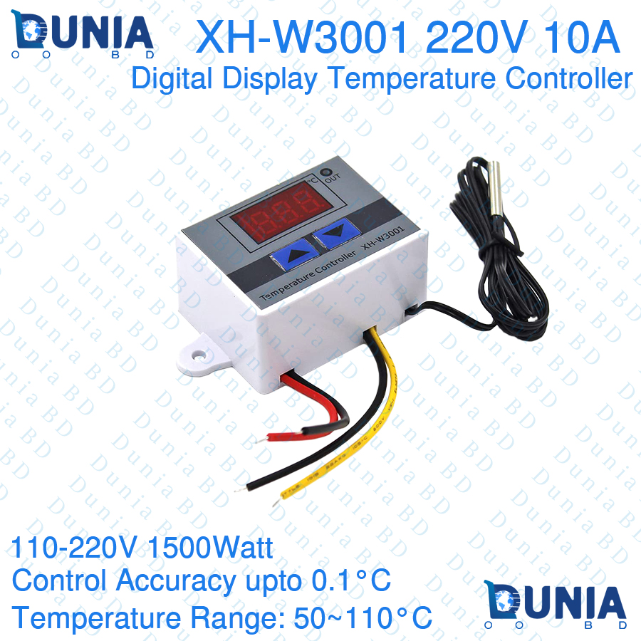 XH-W3001 Digital LED Display Temperature Controller 220V 10A with ...