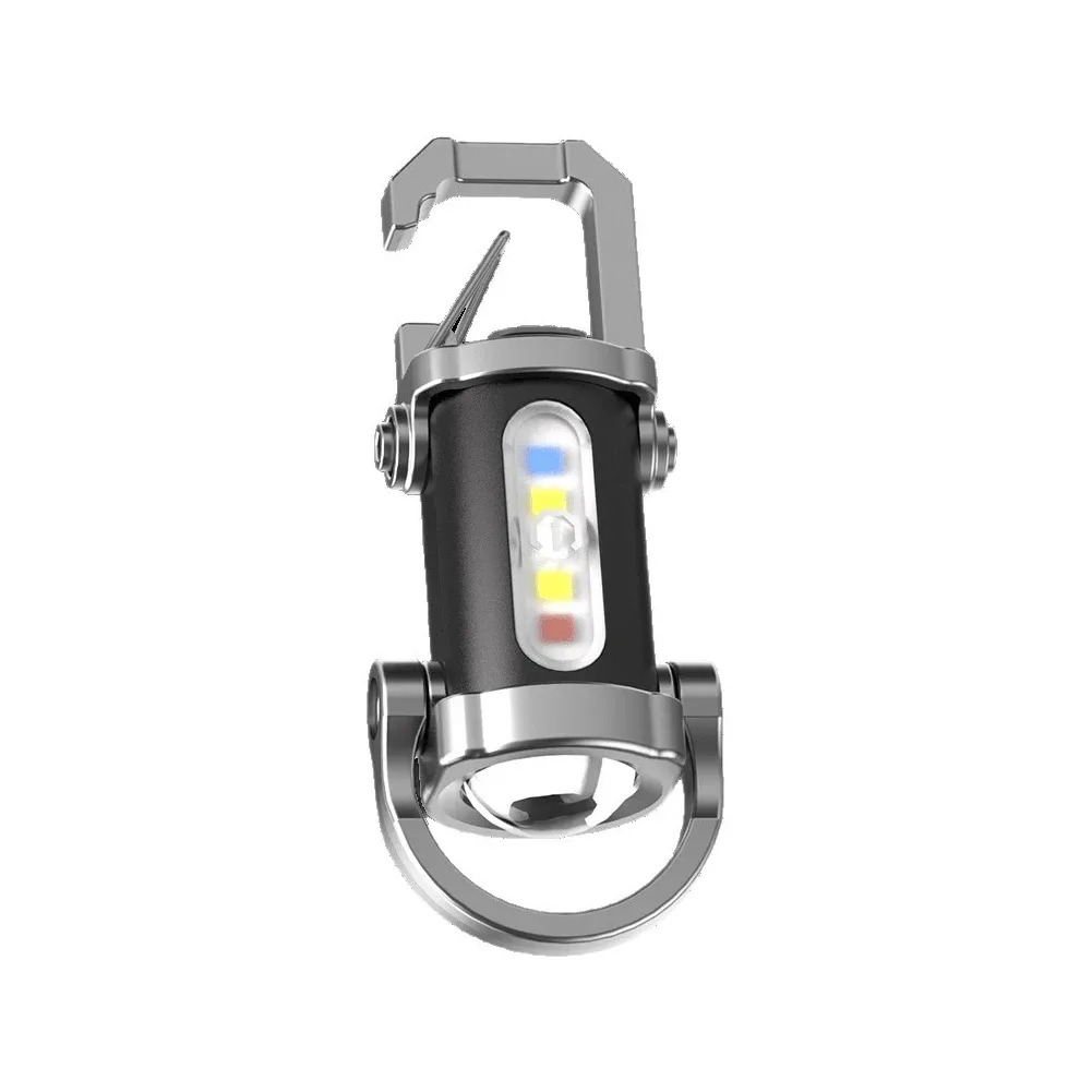 Mini Flashlight 7 Gear COB LED Keychain Flashlight Type-C USB ...