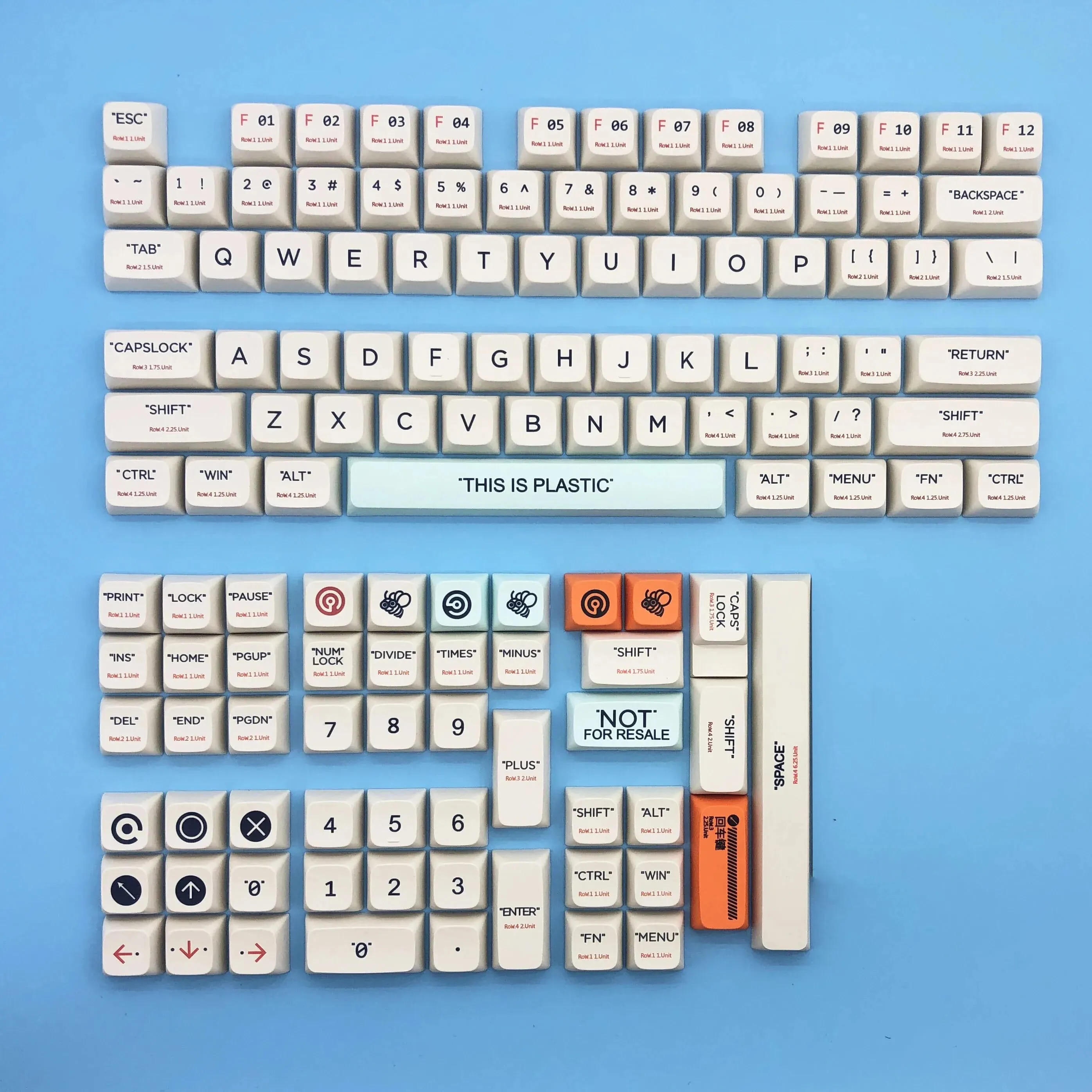 PBT Keycaps XDA Profile Personalized English/Russian Key Cap Dye ...
