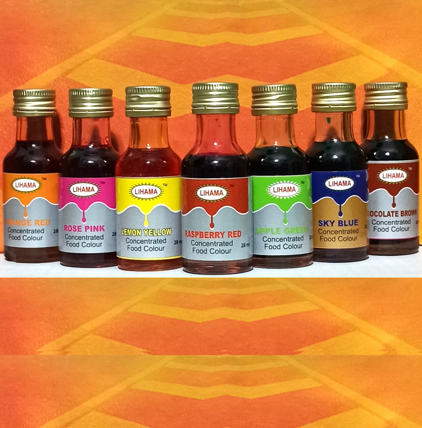 Lihama ( 7 Pcs ) Organic Food Colour Combo Set of Red + Green + Yellow ...