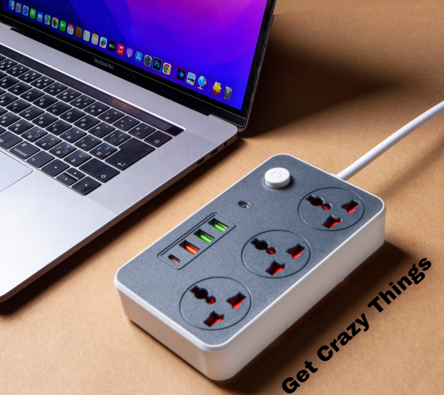 Maxline ML-804, 3 Socket & 4 USB With Lightning Port Fast Charging PD20W QC3.0 Multiplug Power 3 ...