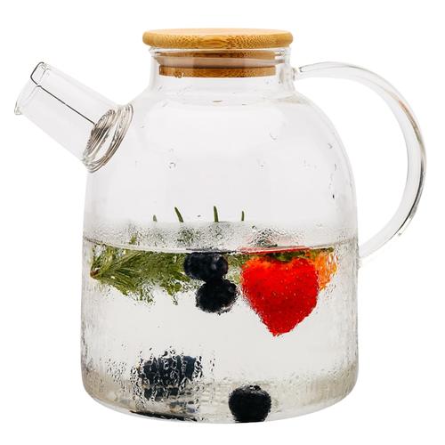 1.5L Transparent Borosilicate Glass Teapot Heat Resistant Large Clear ...