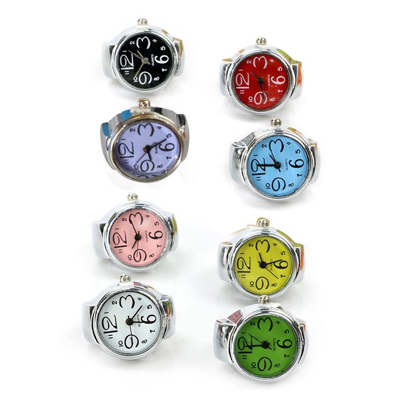 Vintage Punk Elastic Stretchy Quartz Watch Rings / Women Man Cool ...
