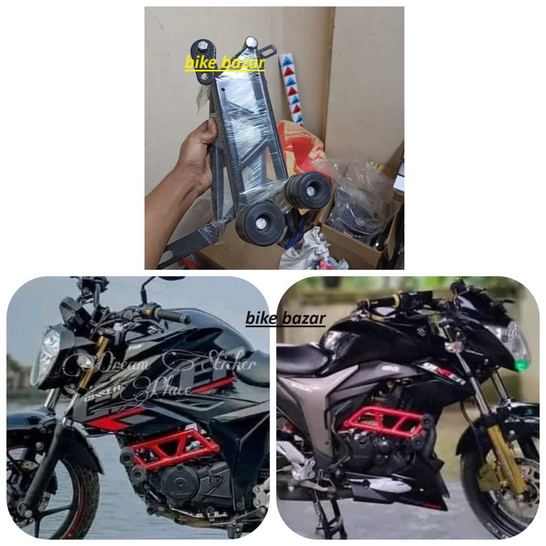 Gixxer engine Bumper Crash guard for gixxer old and new version black ...
