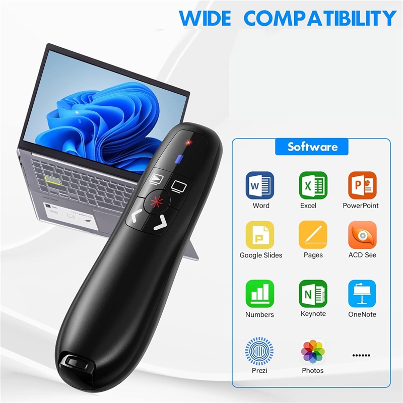 Presentation Clicker Wireless Presenter Remote Clicker Wireless ...