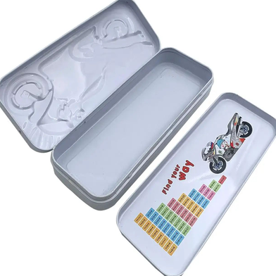 Metal Pencil Box For Kids Racing Bike Any Color-(0012BS)