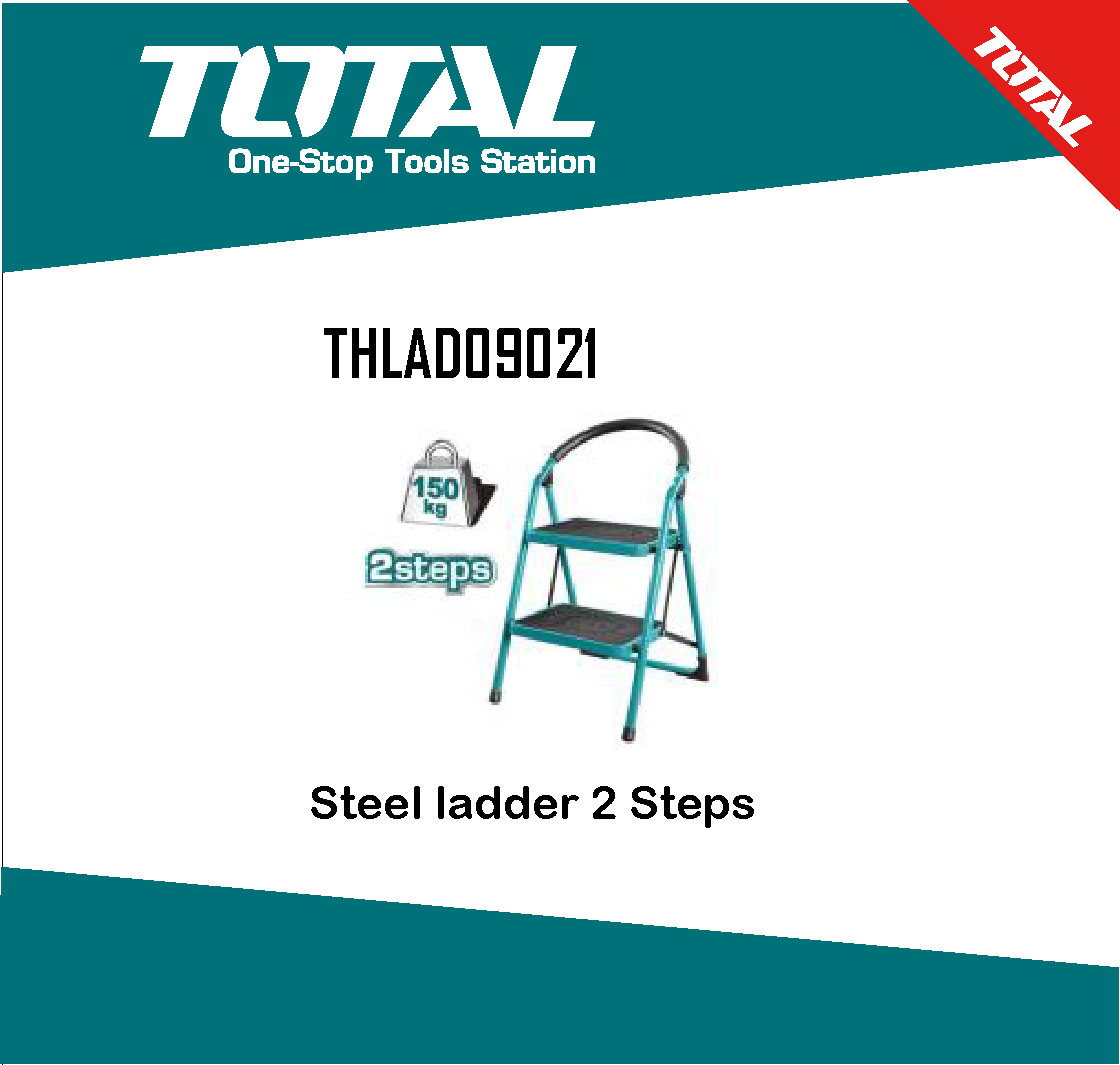 TOTAL 2 Steps Steel ladder THLAD09021 | Daraz.com.bd