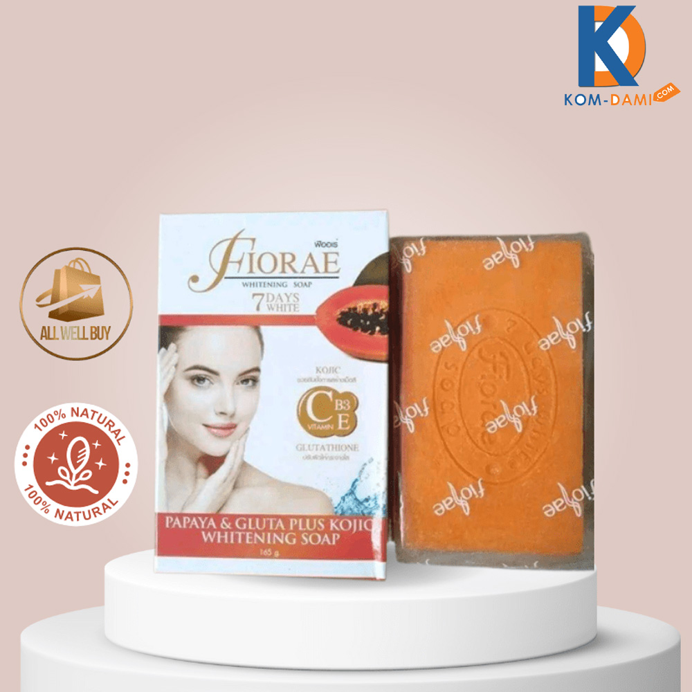 Fiorae Papaya and Gluta Plus Kojic Whitening Soap