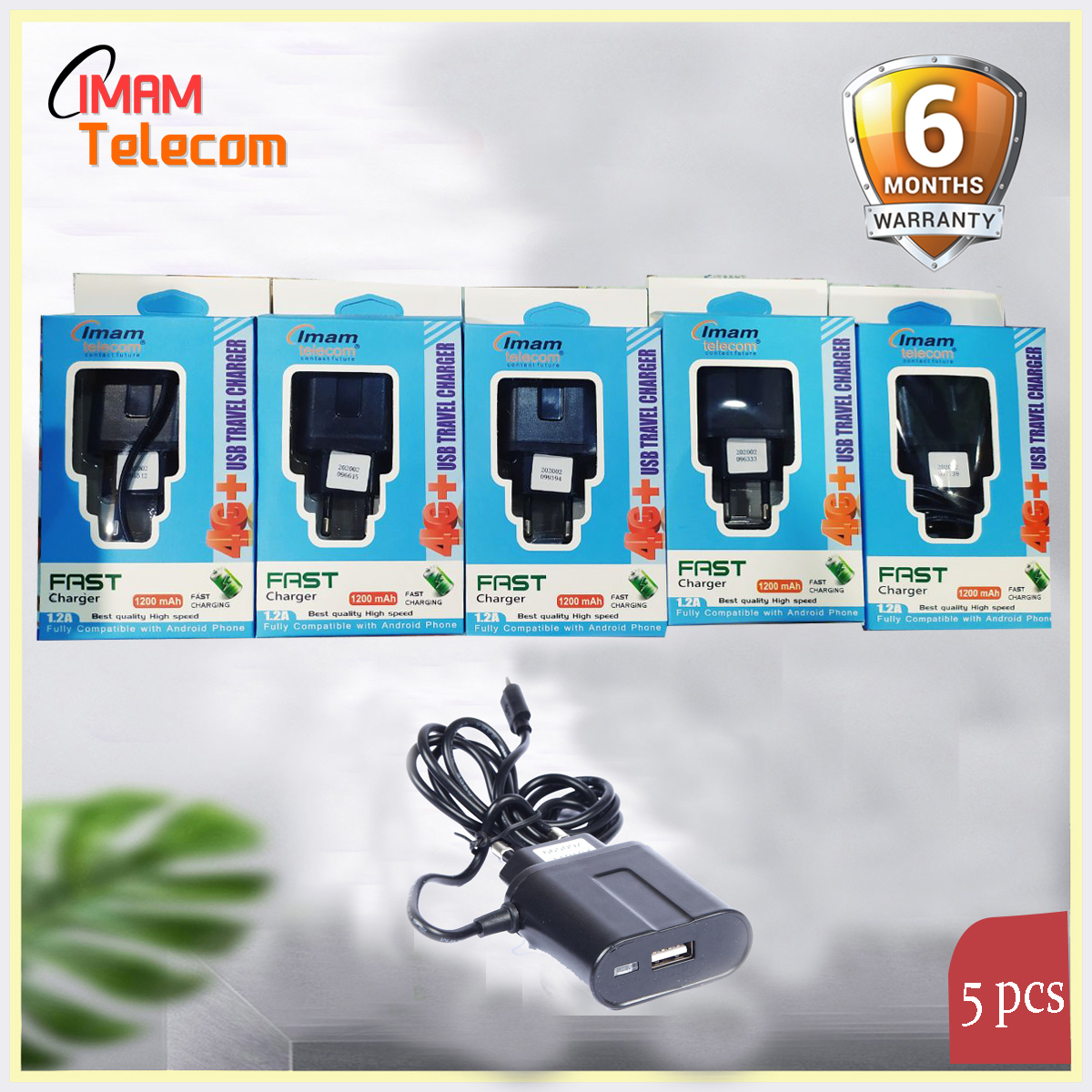 USB Mobile Charger 4G Plus 5 Pcs Combo Imam Telecom USB Mobile Charger ...