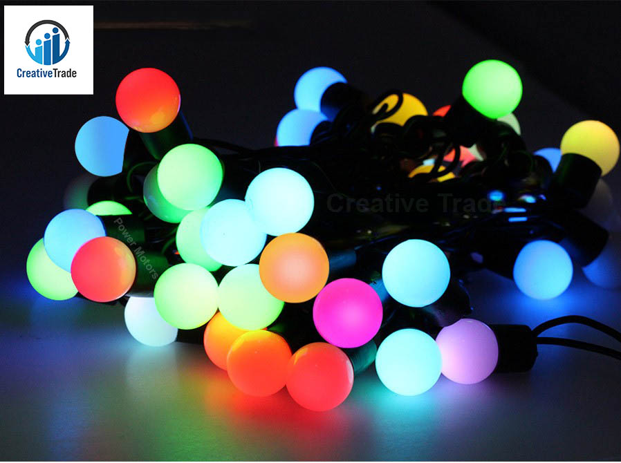 Decorative Fairy LED Ball Shaped Light- Multi-color- 28 RGB Ball Fairy ...