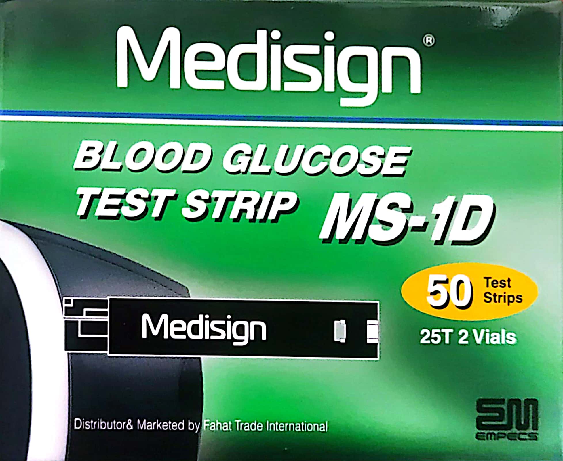 Medisign MS-1D (MM-200) Blood Glucose Test Strip- 50 Pcs | Daraz.com.bd