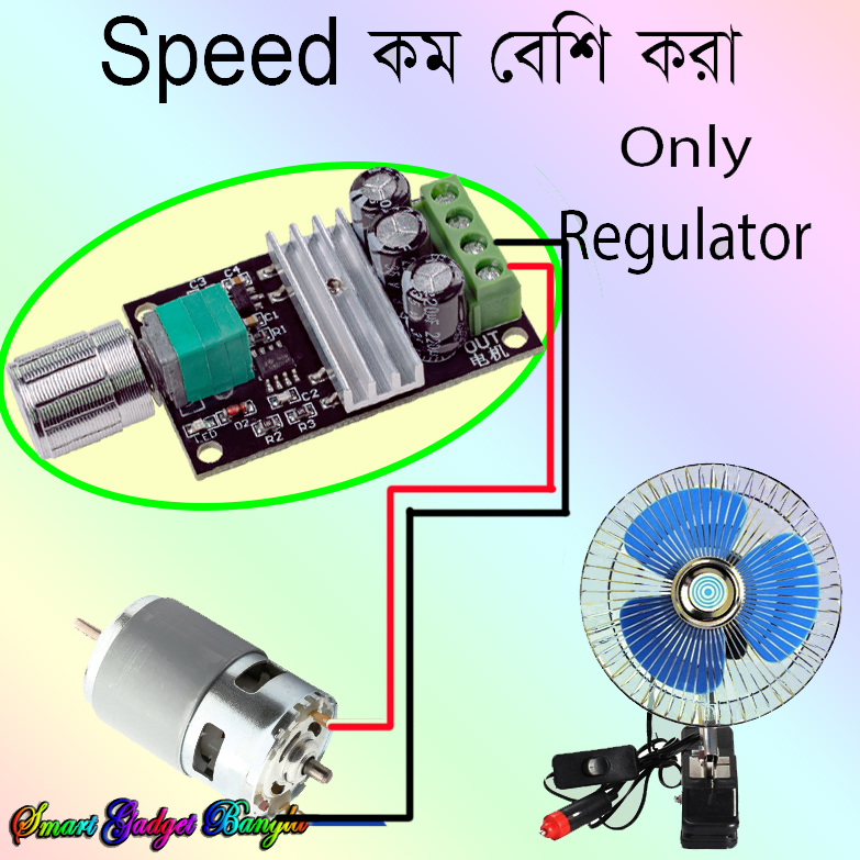 DC Motor Speed Controller PWM Adjustable Variable Speed Motor Switch | Daraz.com.bd