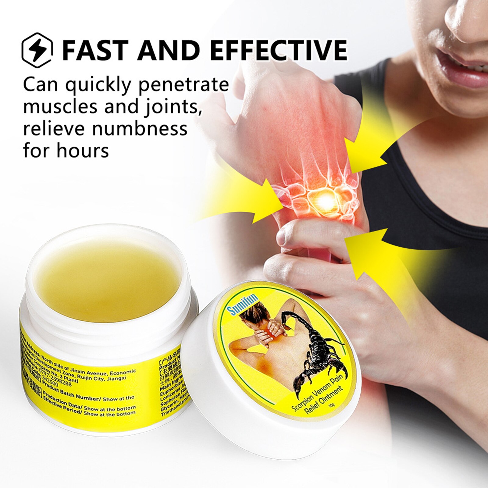 10g Quick Effect Analgesic Ointment Release Pain Natural Ingredient ...