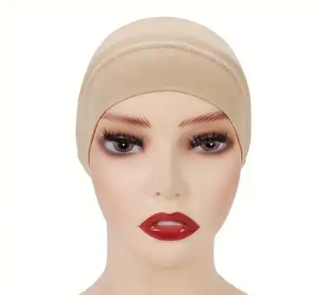 3 Pics Muslim hijab inner cap for women and girls synthetic soft cotton
