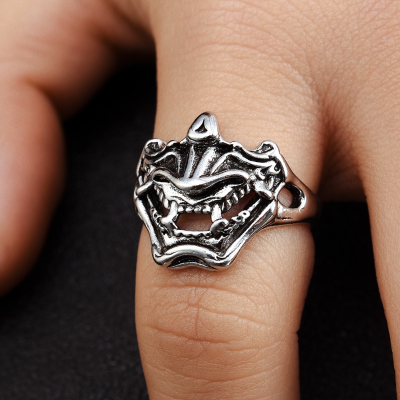 Fashion Personality Creative Demon Skeleton Face Punk Rings for Men ...