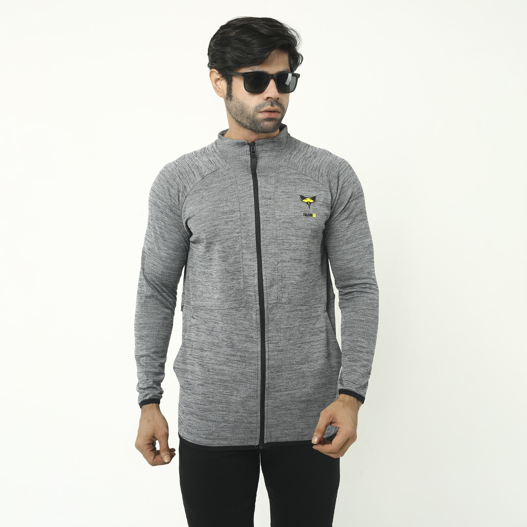 Falcon Fit Men's Jacket 005 Melange Ash | Daraz.com.bd