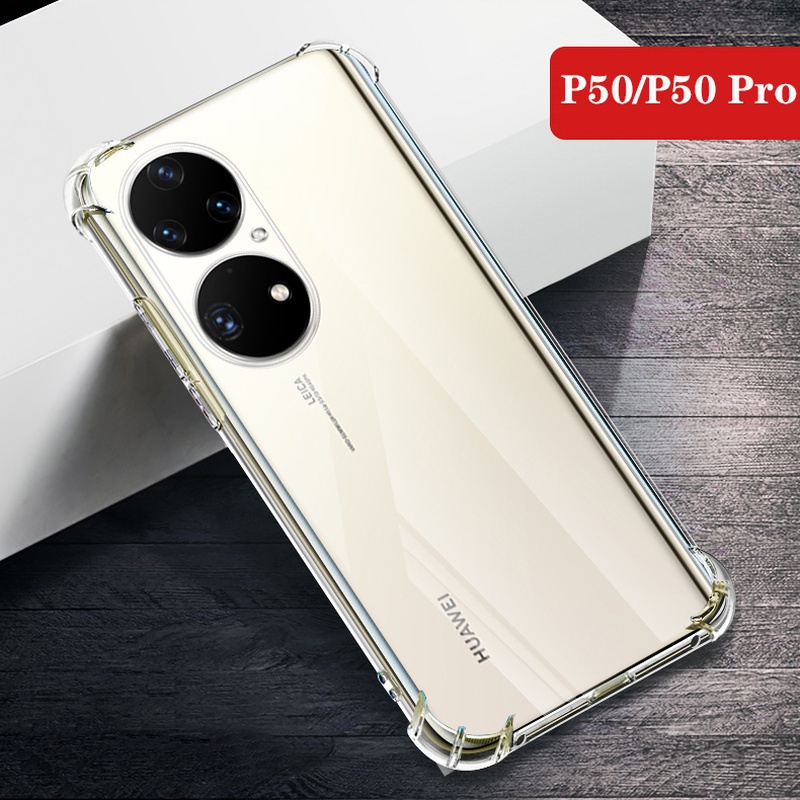 Huawei P50 Pro Camera Protection Premium Silicone Case Crystal Clear ...