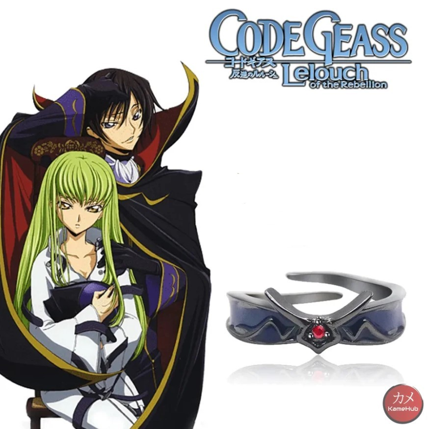 Anime Code Geass: Lelouch of the Rebellion Stone Adjustable Size Rings ...