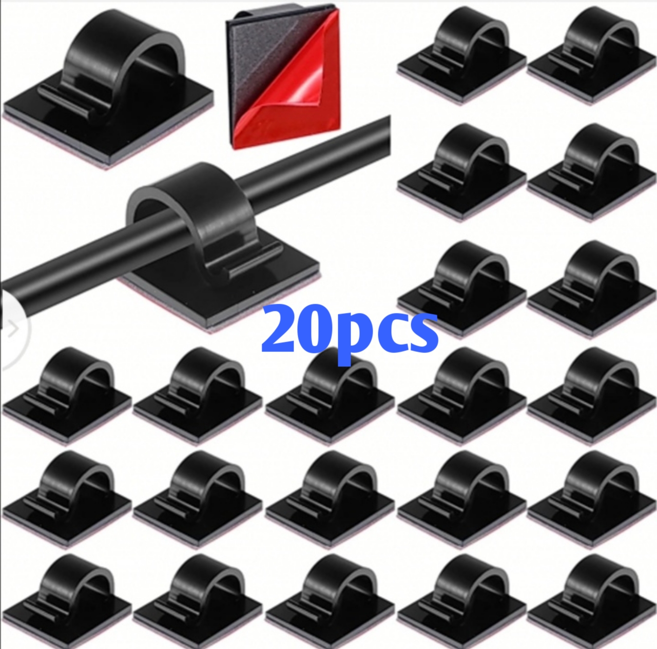 Self Adhesive Cable Clips Organizer USB Mobile Data Charger Cable Wire ...