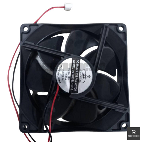 3-Inch DC 12V 0.30A Cooling Fan | 2-Wire Silent Brushless Fan for CPU ...