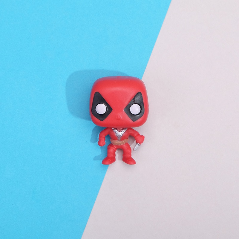 Disney Anime Deadpool Action Figure Sitting Posture Model Mini X-men ...