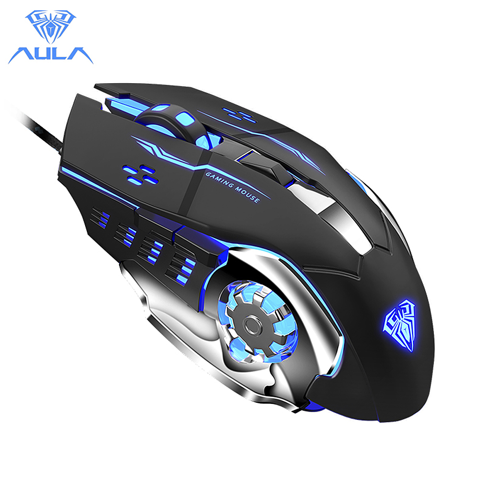HXSJ Aula S20 Usb Wired Gaming Mouse Programmable 2400Dpi Optical Ergonomic Mouse With 4-Color ...