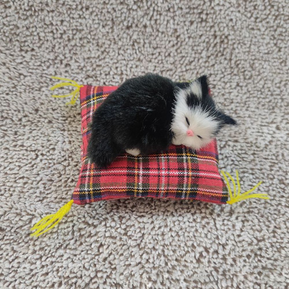 Gifts Artificial Fur Simulation Lying Cats Doll 6 Types Silky Mini ...