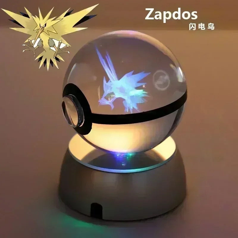 3D Pokemon Crystal Ball Mewtwo Pikachu Gengar Crystal Glass Pokemon ...