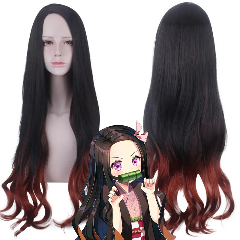 Anime Wig cosplay Kimetsu No Yaiba Stove Door Nezuko cos Wig Ghost ...