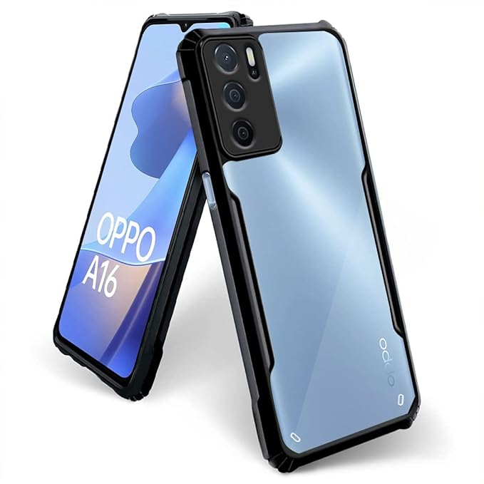 OPPO A16 Protective Black Border Crystal Clear Xundd Mobile Back Case Cover