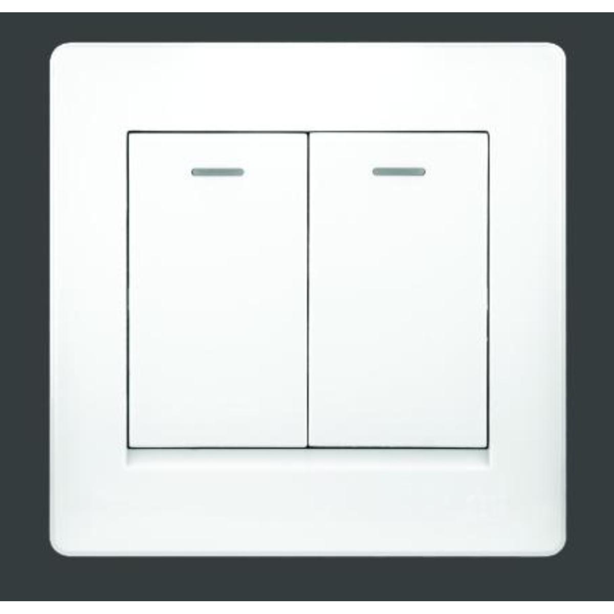 Energypac EG Aristro Series 10A 2 Gang Electrical Wall Switch 2Gang ...