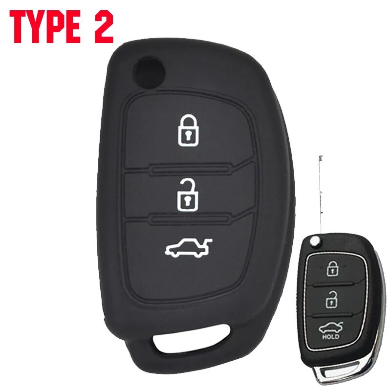 For Elantra Tucson i40 i20 iX35 Creta Santa fe H-1 / i800 Silicone Key ...