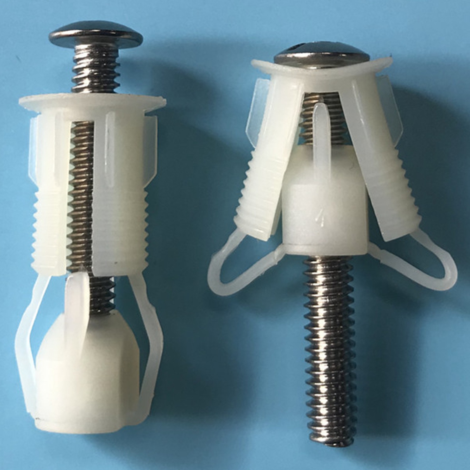 2Pcs Top Fix Toilet Cover Seat Screws Well Nut Pan Fixing WC Blind Hole ...