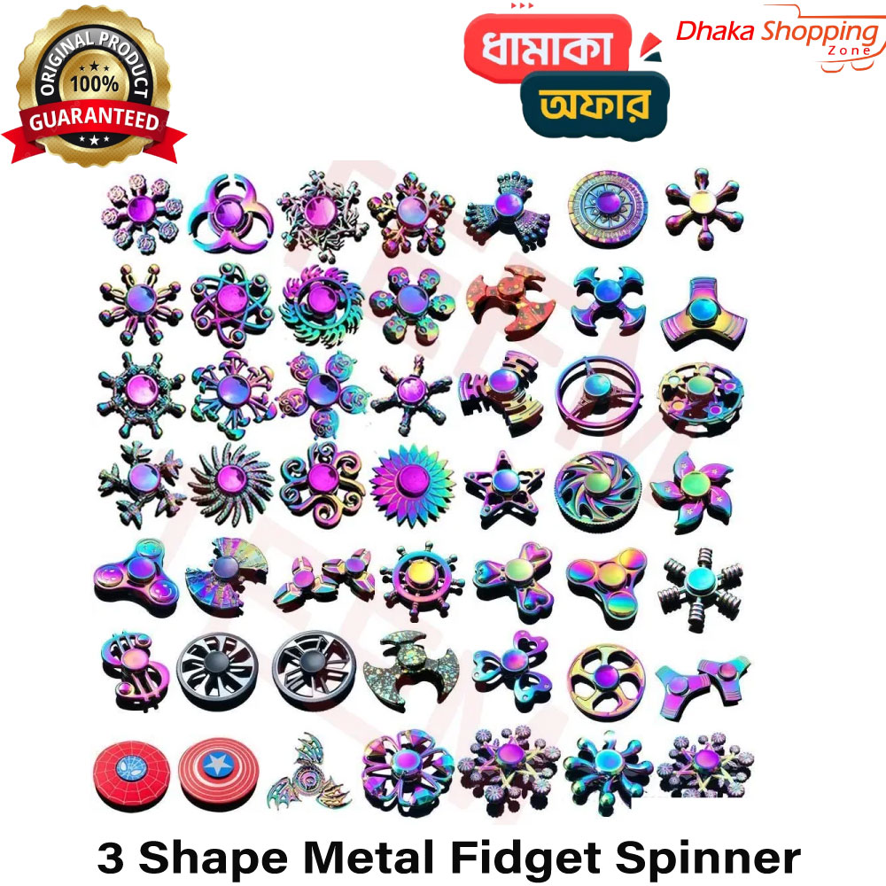 3 Shape Metal Fidget Spinner Toy Random model/color-Fidget Spinners ...
