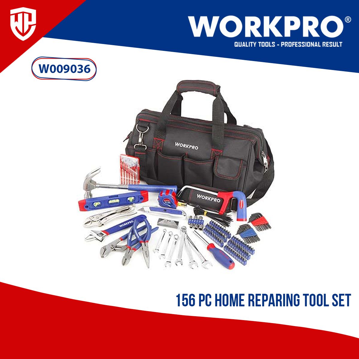 Workpro 156 Piece Tools Set with Tool Bag | Daraz.com.bd