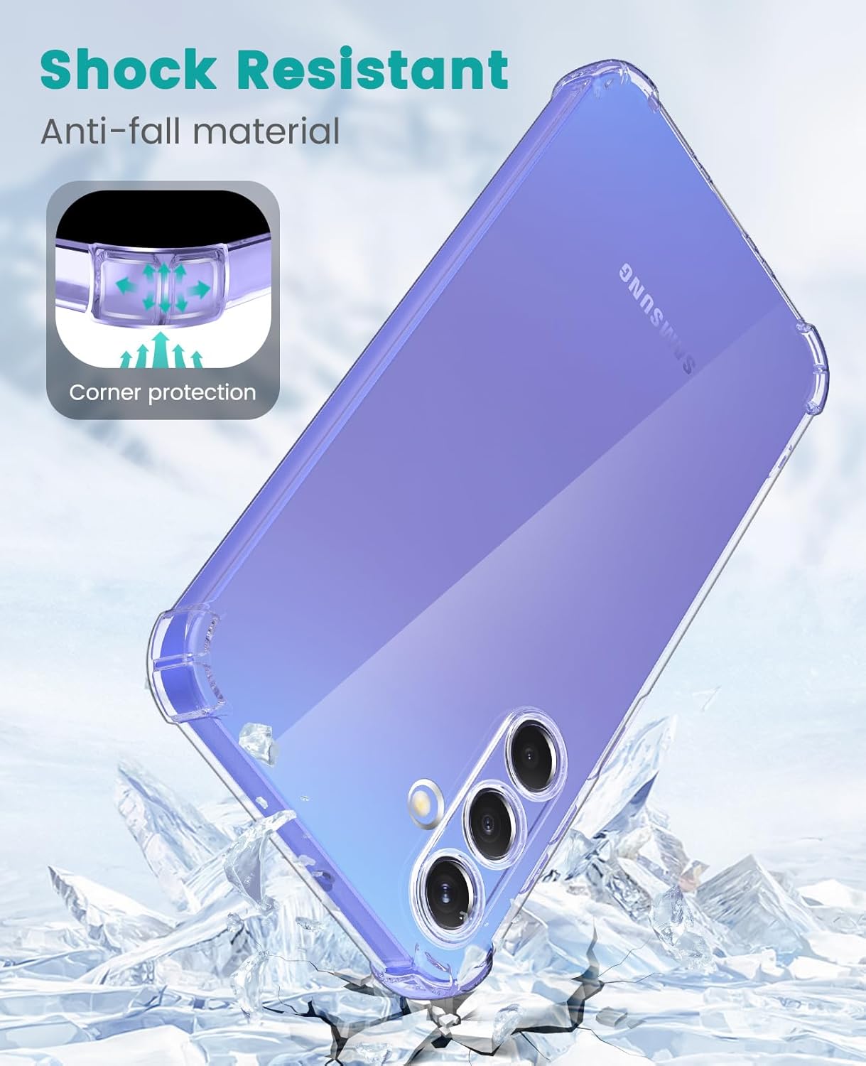 Samsung Galaxy A55 5G Flexible Clear Transparent Soft TPU Back Case ...