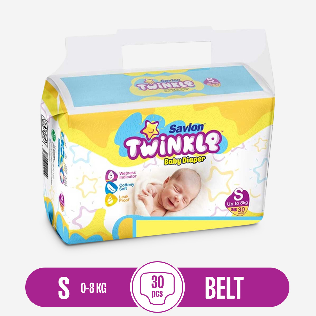Savlon Twinkle Baby Belt Diaper Small 30 pcs | Daraz.com.bd