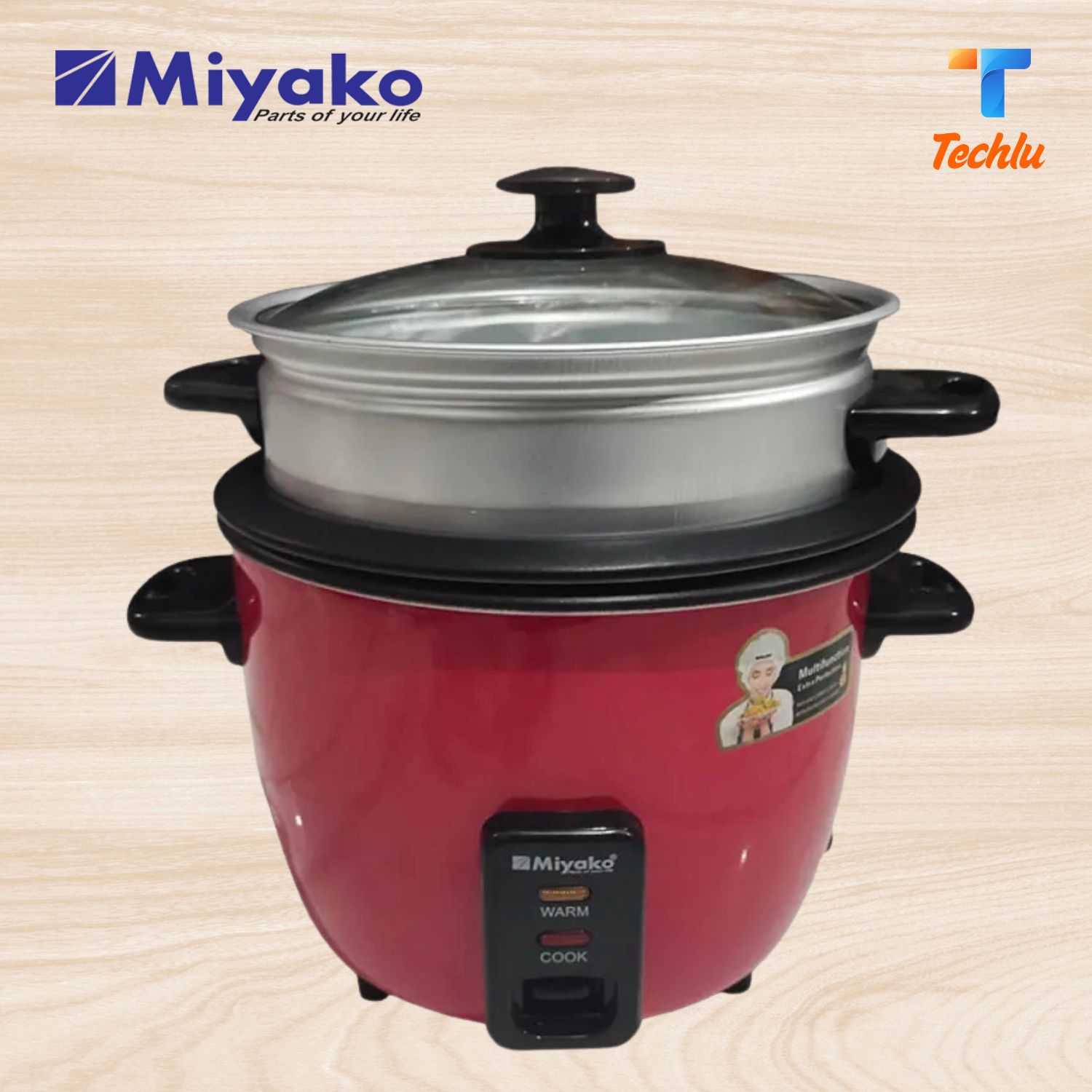 Miyako 3 in 1 Double Pot Rice Cooker 1.2 LTR MRC-512YLD | Daraz.com.bd