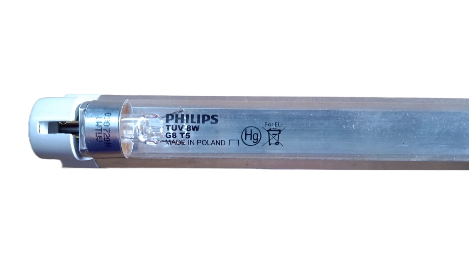 Philips 8W UV-C Germicidal Ultravoilet T5 Tube Light Complete Set 12 inchi 220V Ac 50Hz, Made in ...