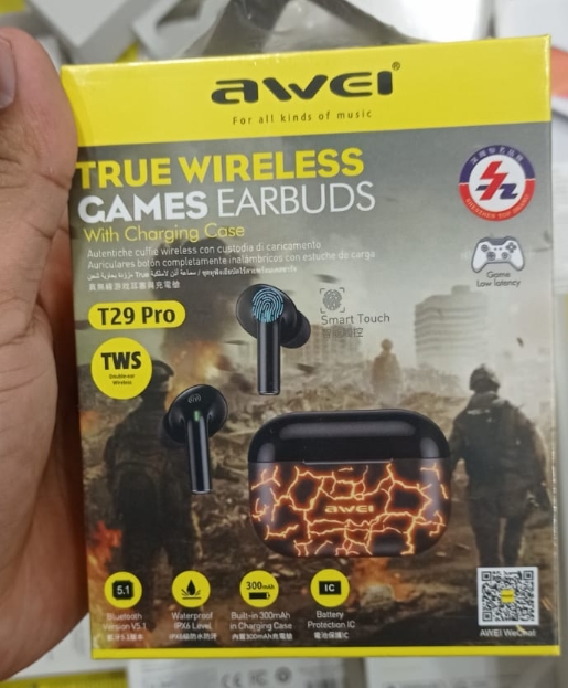 Awei T29 Pro True Wireless Games Earbuds With RGB Color Lighting ...
