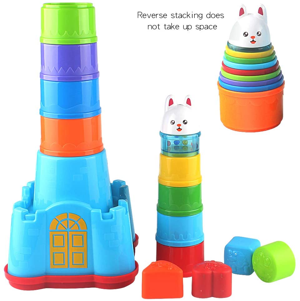 Haijin Children Stacking Cups Toy Beach Set Castle Game Baby Color ...