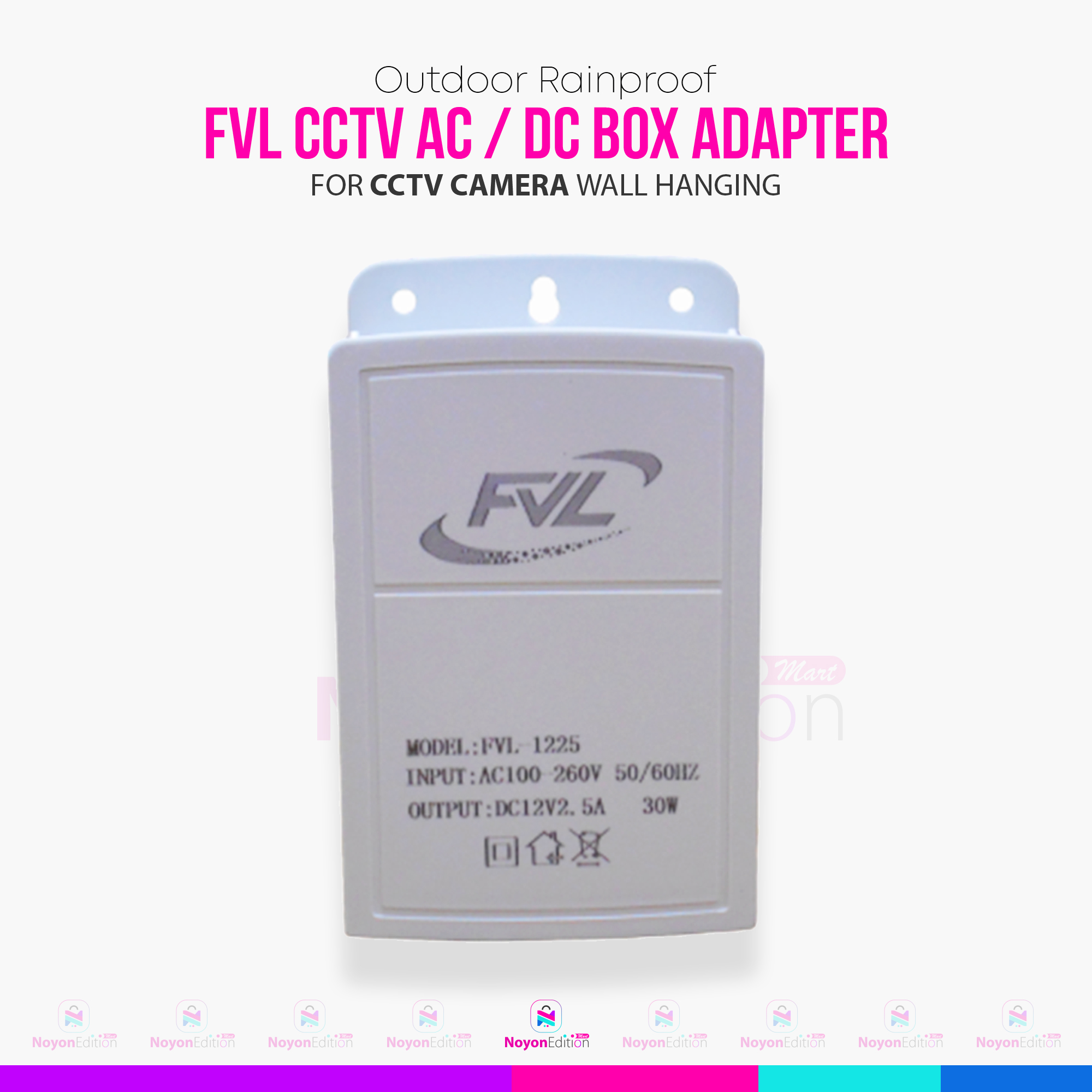 Fvl Box Cctv Power Adapter, Outdoor Waterproof Fvl -1225 Power Supply ...
