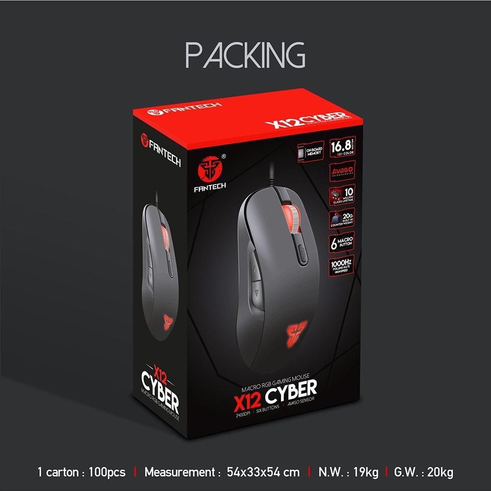 FANTECH X12 CYBER MACRO RGB GAMING MOUSE | Daraz.com.bd