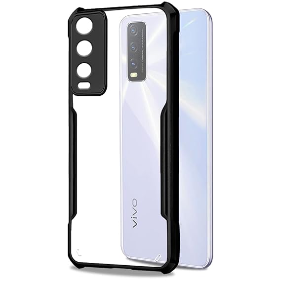For Vivo Y20i Protective Black Border Crystal Clear Xundd Mobile Back ...