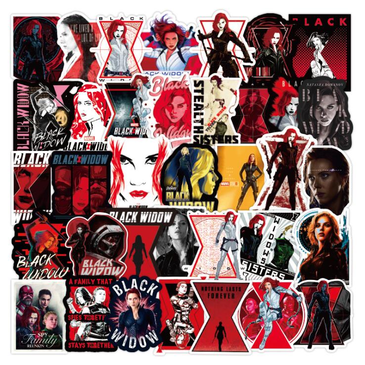 【happy one】Marvel Superhero Black Widow Stickers Luggage Scooter Water ...