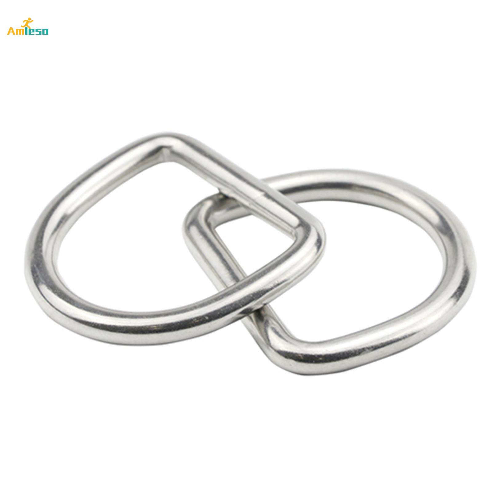 5Pcs D Rings Seamless 304 Stainless Steel Multipurpose D Shaped Rings ...