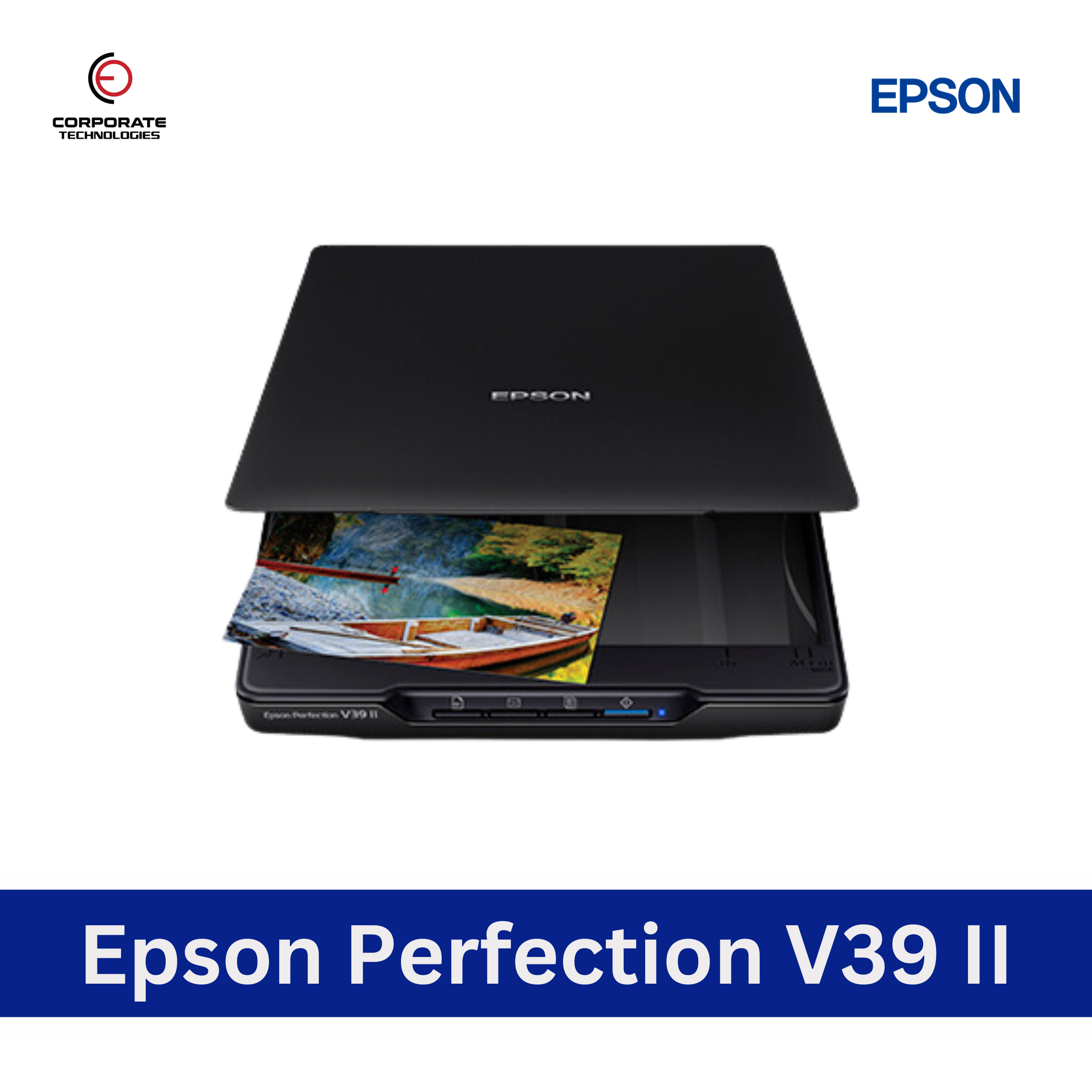 Epson Perfection V39 II Color Photo and Document Flatbed Scanner