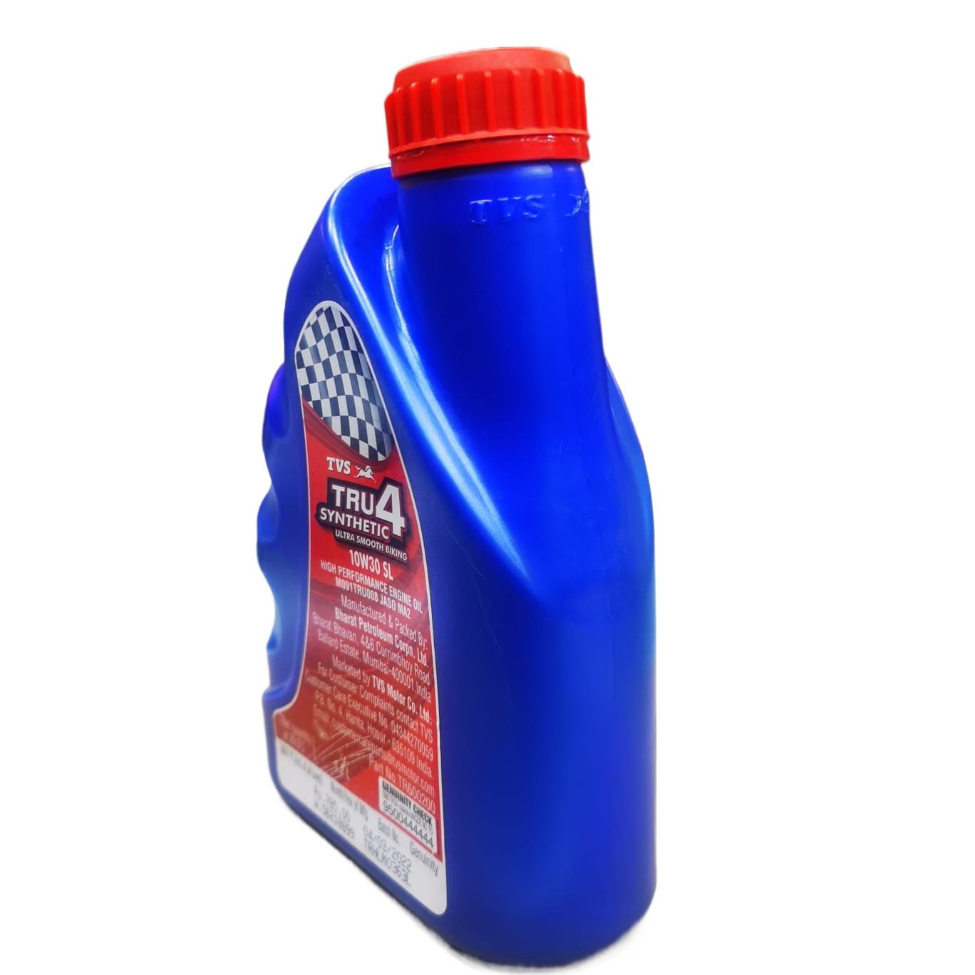 TVS Tru4 Synthetic Ultra Smooth Biking 10W30 SL Engine Oil (1.2 Liter ...