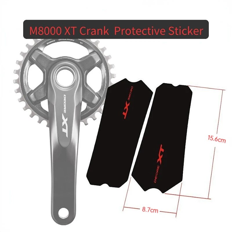 M8000 XT Crank Sticker MTB Bicycle Crankset Protective Decals Road Bike ...