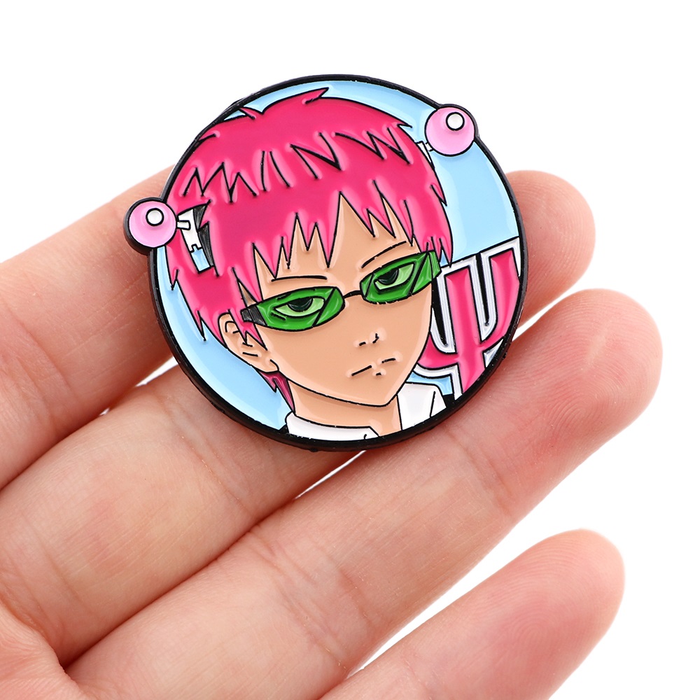 DZ2438 Anime Saiki Kusuo Figure Enamel Pin Brooches Bag Lapel Pin ...